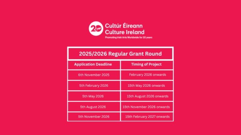 Regular Grant Scheme - Culture Ireland | Cultúr Éireann